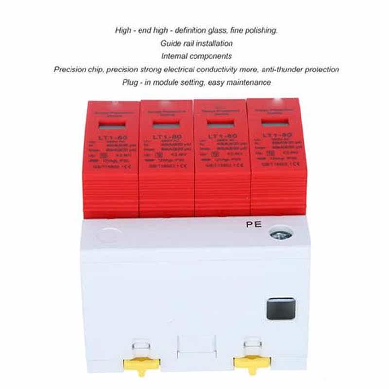 4P SPD Surge Protector 80ka Protection Module Appliances Low_虎窝淘