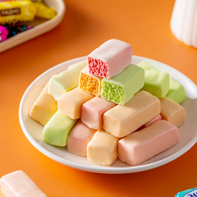 国产俄罗斯风味三色酸奶土豆泥巧克力夹心果味网红零食喜糖果年货