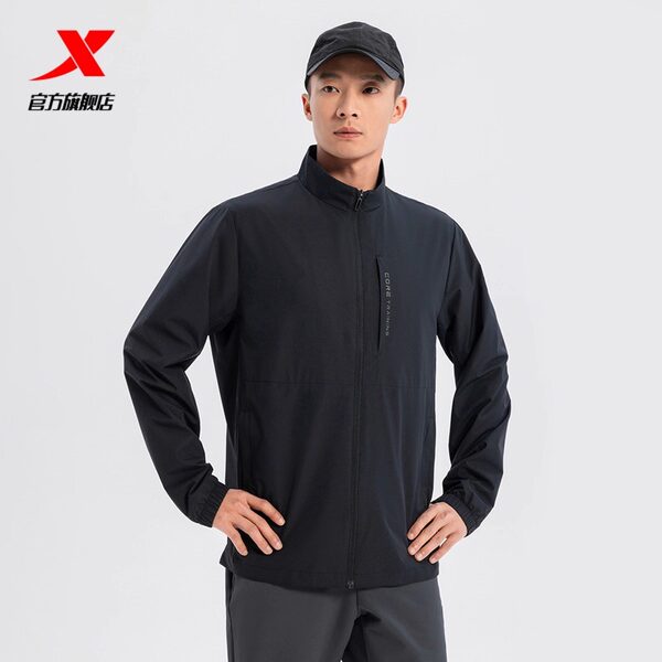 Xtep jacket men's 2025 autumn new untied lightweight sports woven thin ...