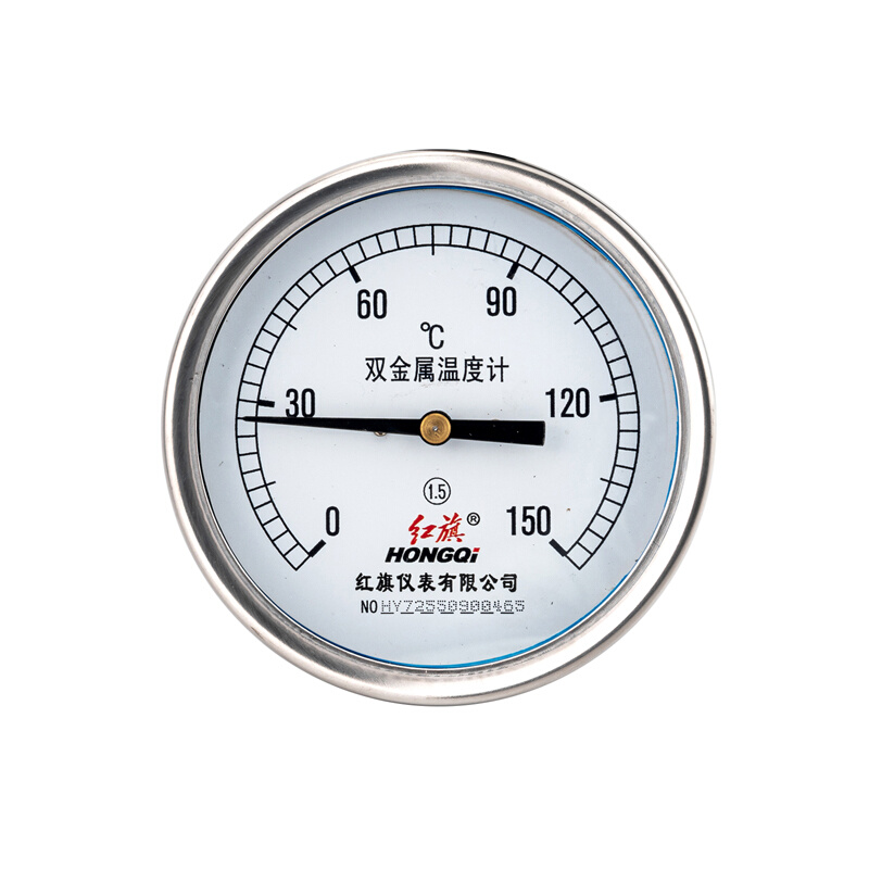 厂家直销红旗仪表WSS-401BF不锈钢双金属温度计0-50℃100测温仪_虎窝淘