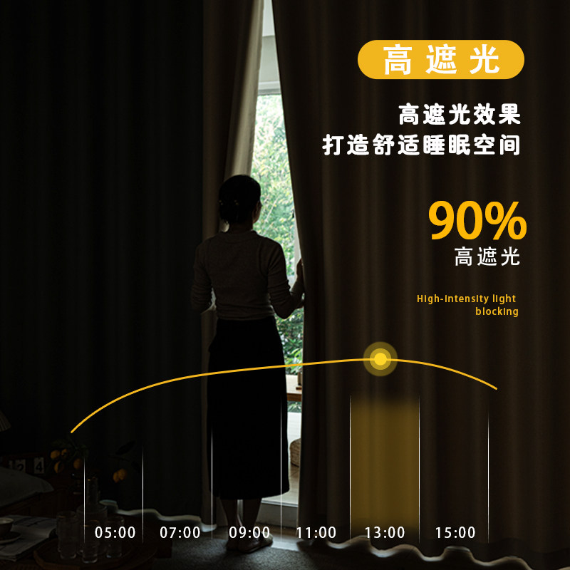 伸缩杆一整套2025新款 卧室窗帘遮光免打孔安装 隔断遮阳飘窗防晒帘 - 天猫Tmall.com