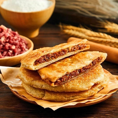 千禧爆牛肉馅饼儿童早餐半成品加热即食酥皮牛肉饼早饭煎饼速冻品