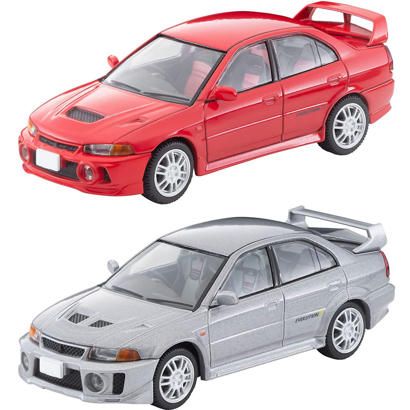 日本TOMYTEC仿真合金车模型TLV 1/64三菱EVO 4 LV-N186d N187d_虎窝淘