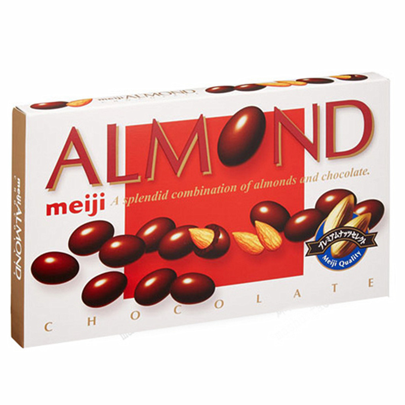 现货日本进口零食明治MEIJI澳州坚果杏仁夹心巧克力88g年货送礼_虎窝淘