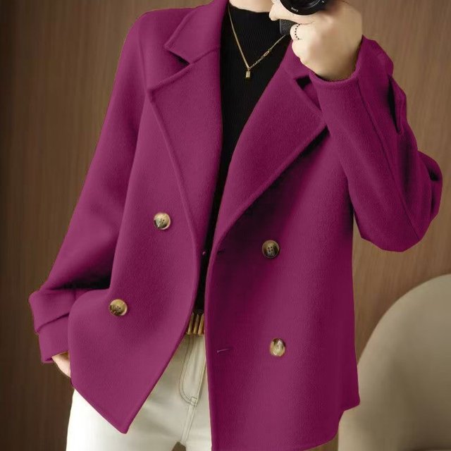 Short wool coat for women in autumn and winter new fashionable casual ...