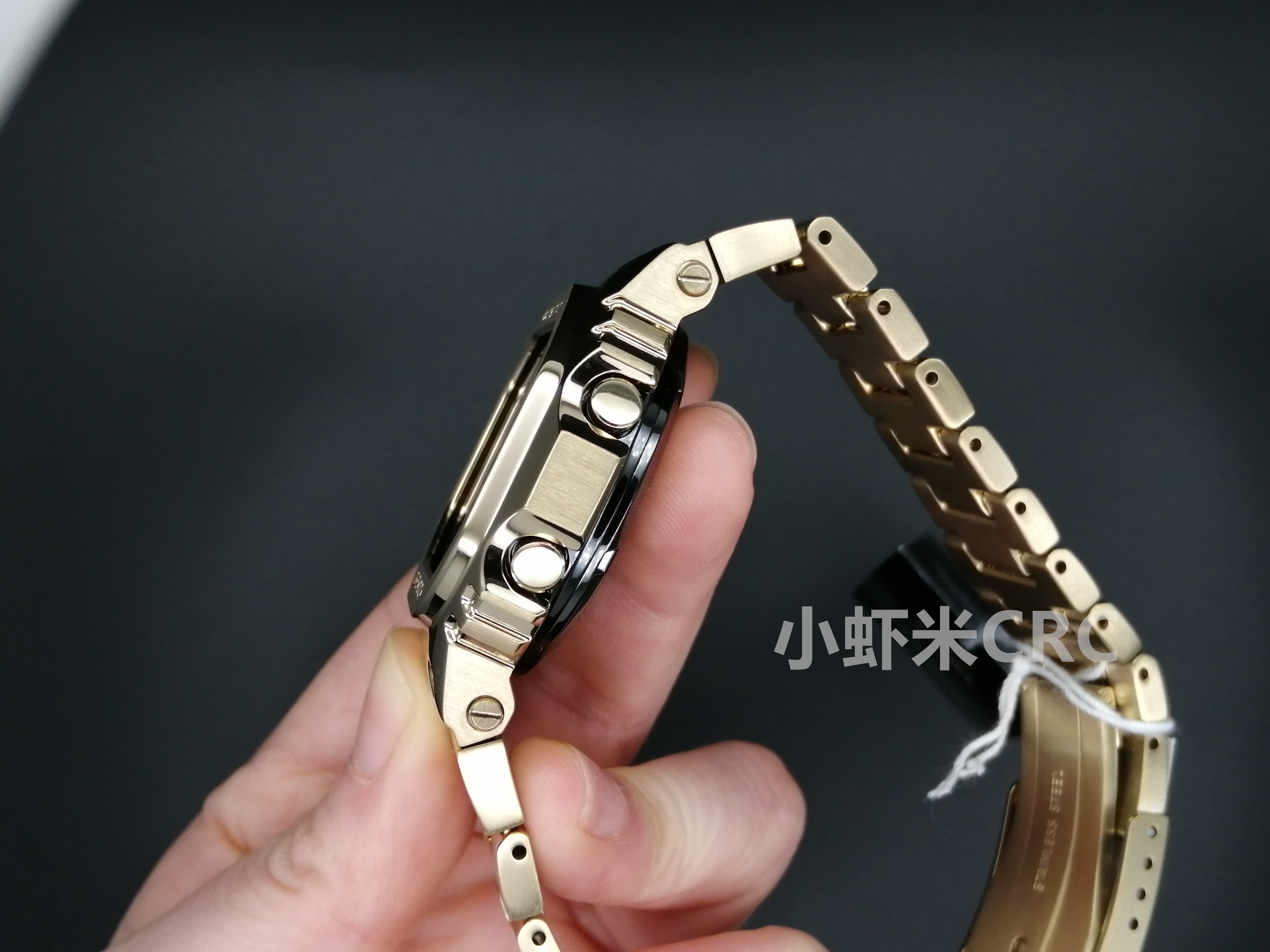 CASIO卡西欧G-SHOCK光能电波蓝牙金属方块GMW-B5000GD-9/5000D-1_虎窝淘