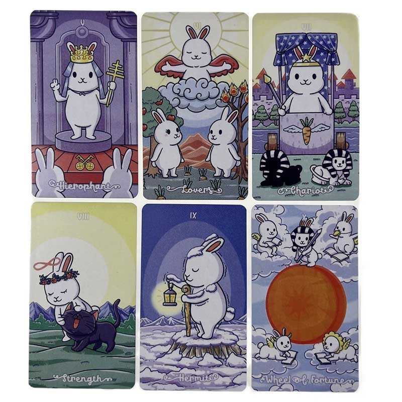 英文铁盒版Chubby Bun Rabbit Tarot泰国可爱兔子塔罗_虎窝淘
