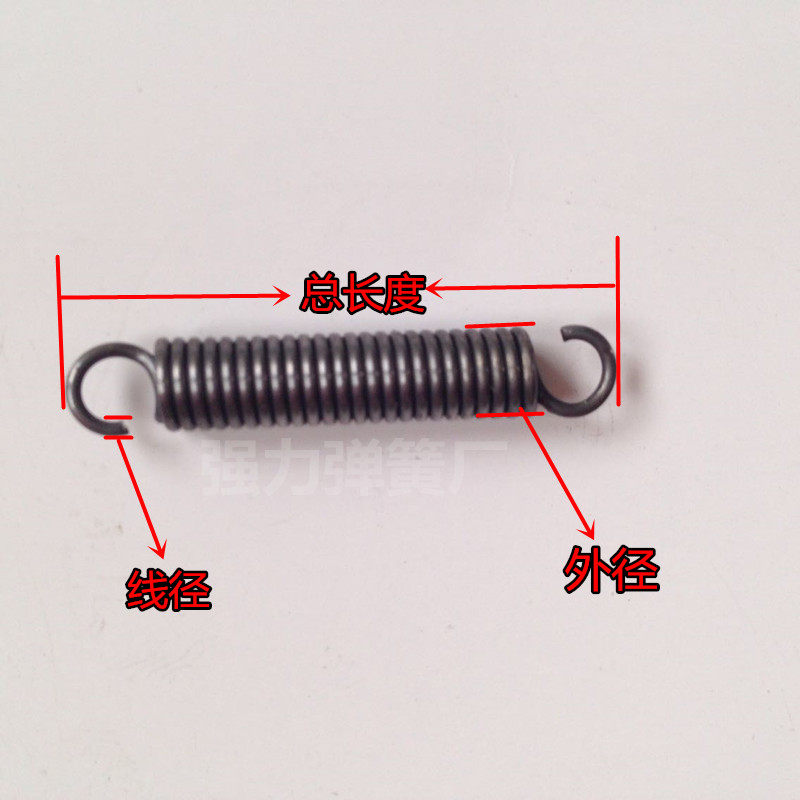 现货带钩拉簧拉伸拉力弹簧线径2.0mm外径22长度60—500 定制弹簧_虎窝淘
