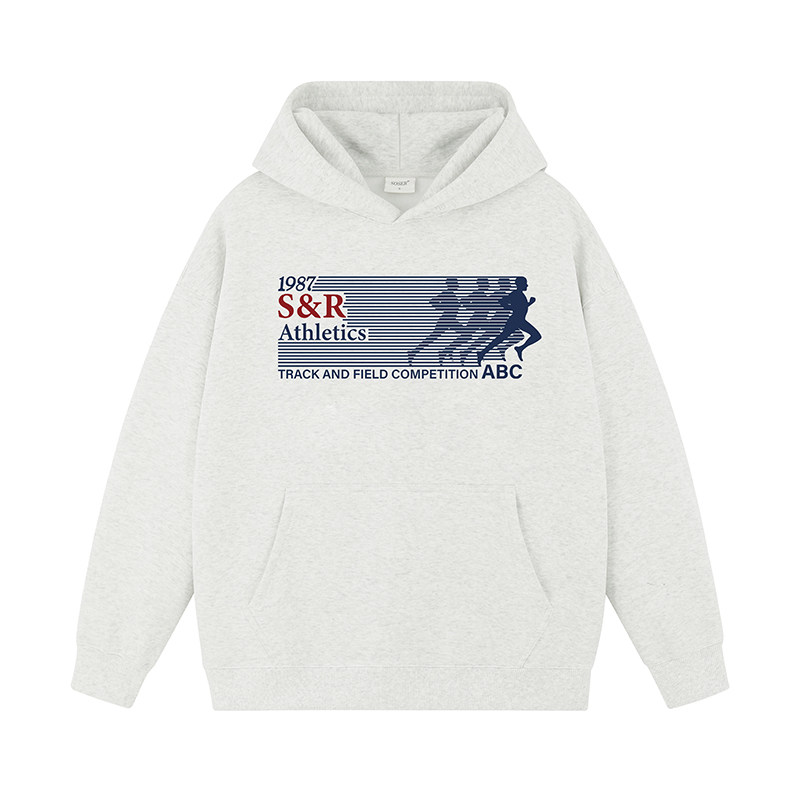 SOSER重磅440g加绒加厚冬美式复古连帽卫衣男女生同款潮情侣帽衫_虎窝淘