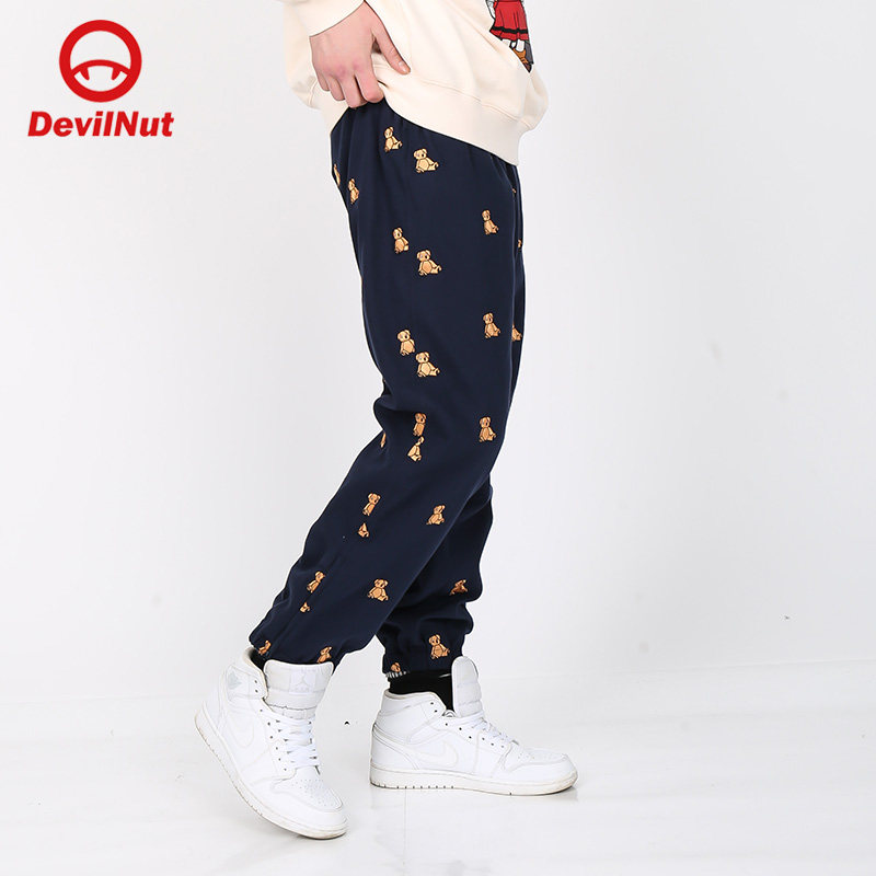 DEVIL NUT潮牌恶魔秋冬秋季新款男女情侣宽松卫裤童梦失魂 ATY_虎窝淘