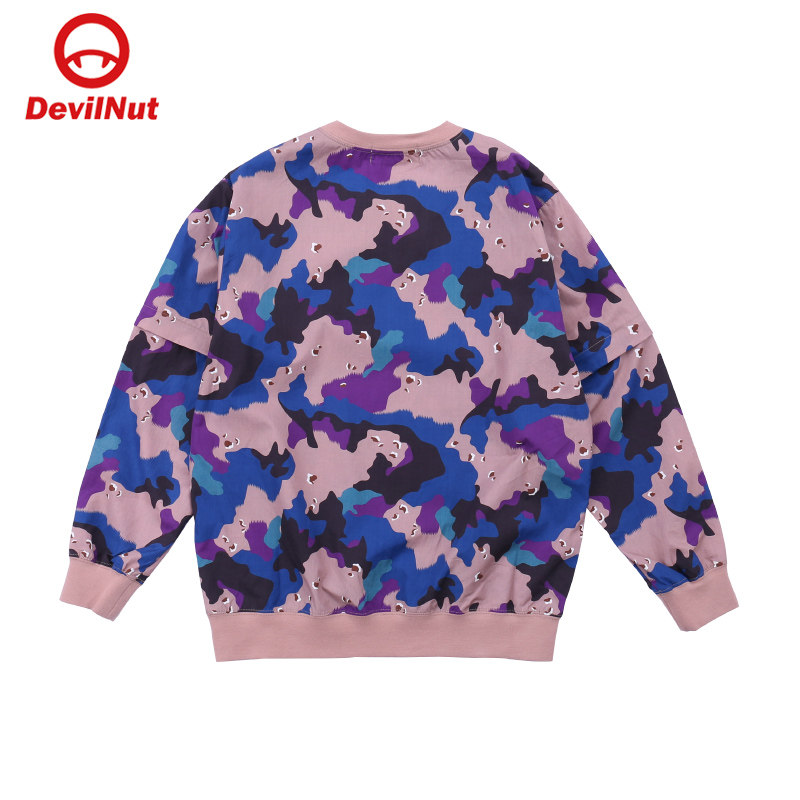 DEVIL NUT潮牌恶魔迷彩宽松圆领卫衣-当季 SNT_虎窝淘
