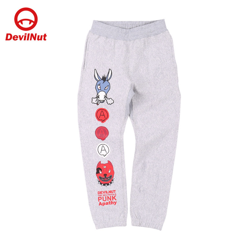 DEVIL NUT潮牌恶魔潮童装合身针织裤 KIDS AET_虎窝淘