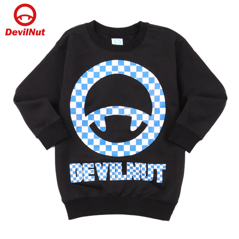 DEVIL NUT恶魔 潮童装儿童秋冬纯棉长袖LOGO套头卫衣 KIDS AET_虎窝淘