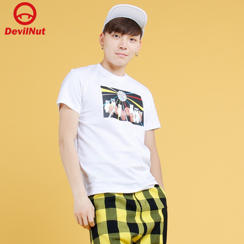 DEVIL NUT恶魔潮牌春夏男女夏季情侣可乐联名短袖T恤 SSX_虎窝淘