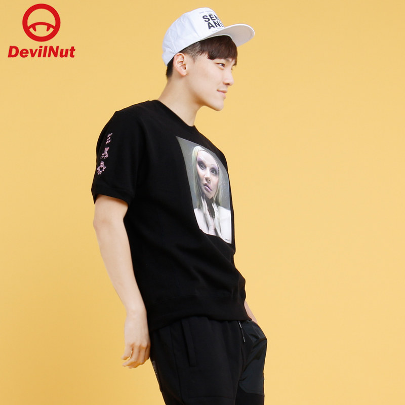 DEVIL NUT恶魔潮牌套头圆领男款卫衣-DNFC SSX_虎窝淘