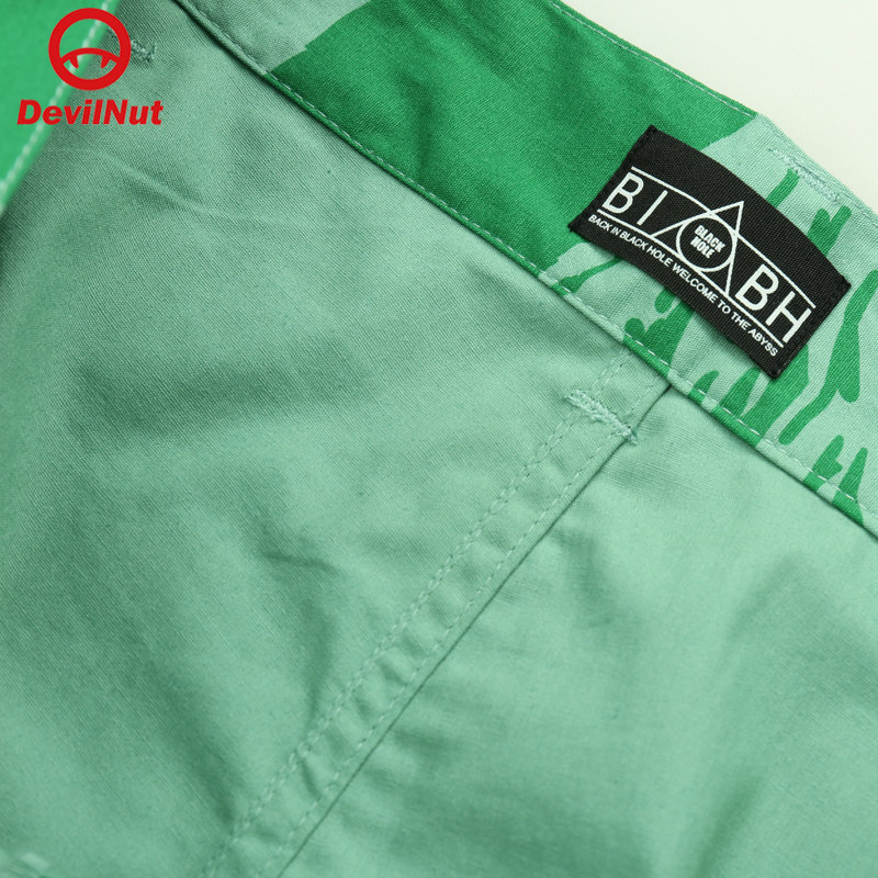 DEVIL NUT潮牌恶魔男士伞兵大袋迷彩印花休闲短裤 BIBH SET_虎窝淘