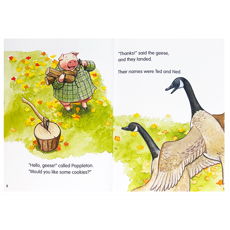 英文原版Poppleton in Fall小猪波普尔顿Scholastic学乐大树姐妹篇橡树系列An Acorn儿童英语课外阅读读物章节桥梁书 ...