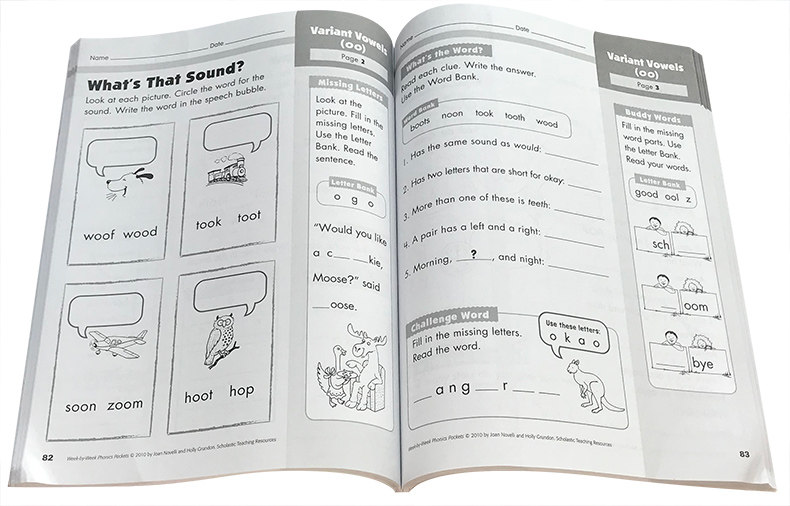 英文原版Week-by-Week Phonics Packets PBK帮助孩子学习发音技巧少儿英语自然拼读Scholastic学习教材练习册 ...