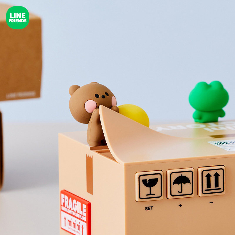 LINE FRIENDS连我朋友 minini电子时钟卡通动漫萌趣居家早晨闹钟_虎窝淘