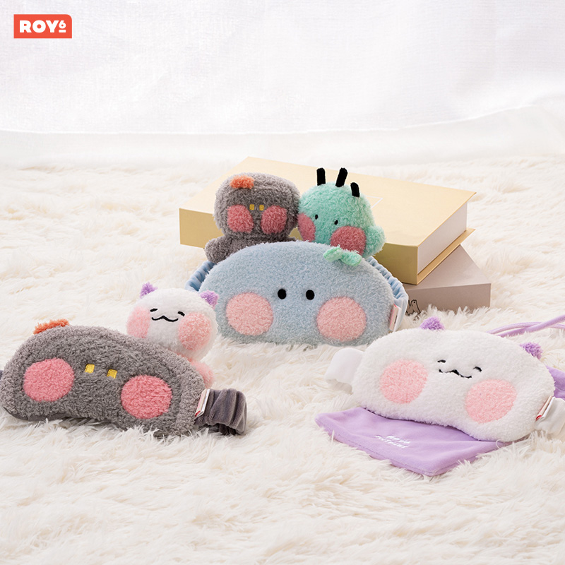 ROY6 minini系列睡眠眼罩萌趣旅行居家遮光毛绒眼罩LINE FRIENDS_虎窝淘