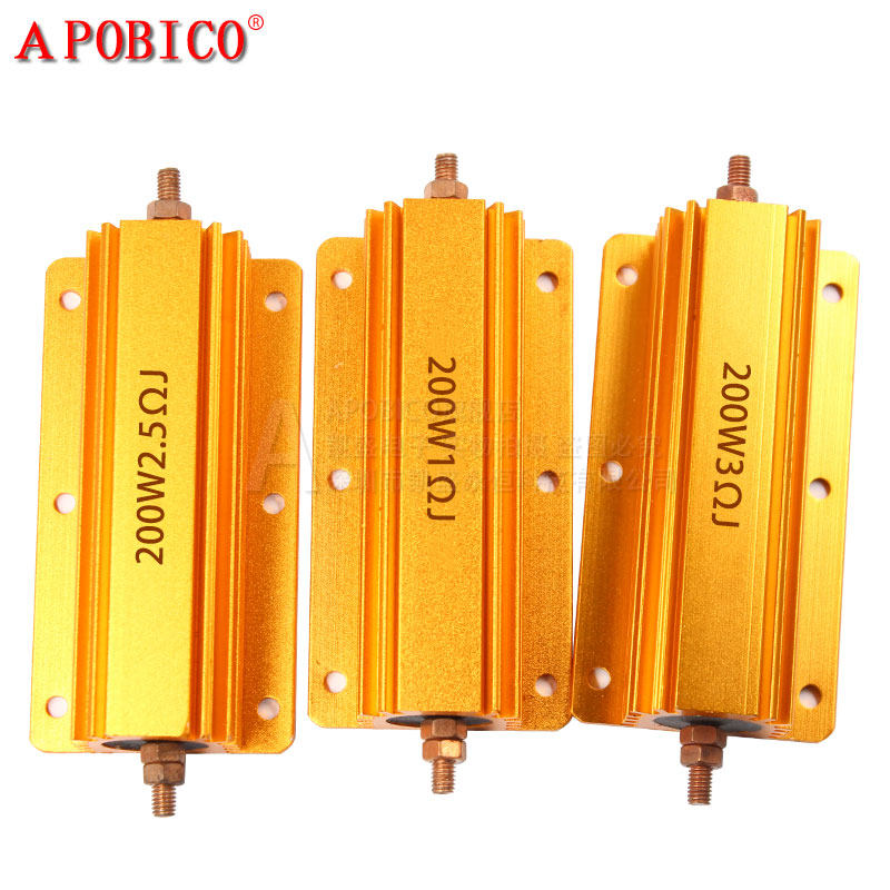 黄金铝壳大功率电阻RX24-200W 0.5R/1R/1.5R/2R/2.5R/3R欧_虎窝淘