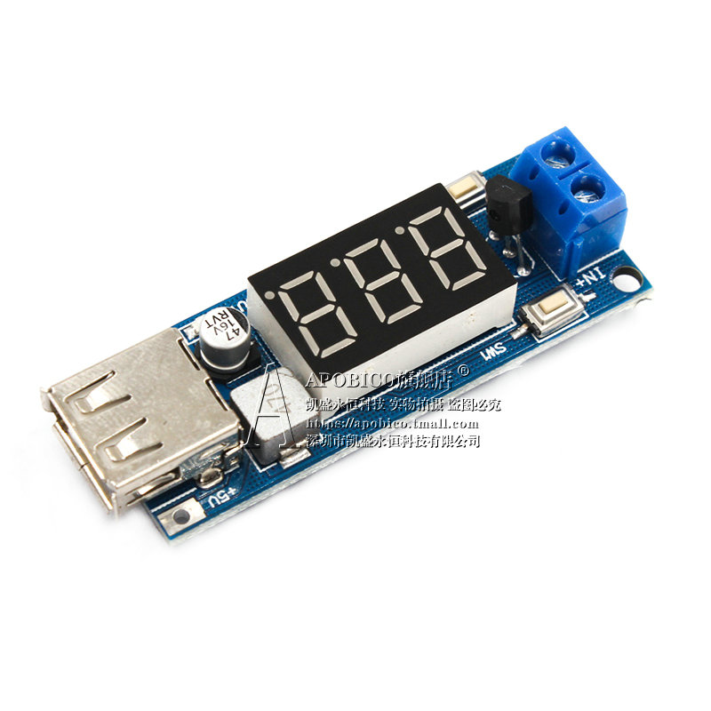 DC-DC降压电源模块 6.5v12V~40V转5V+车载电压表 USB充电手机_虎窝淘
