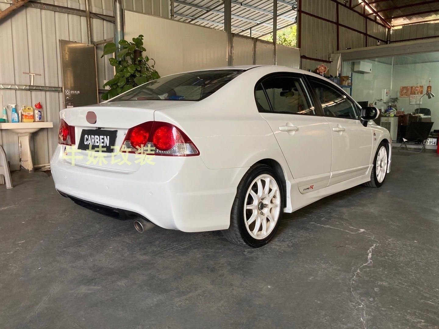 适用于思域思铭改 FD2大包围无限后杠 TR PP材质分体后杠后唇_虎窝淘