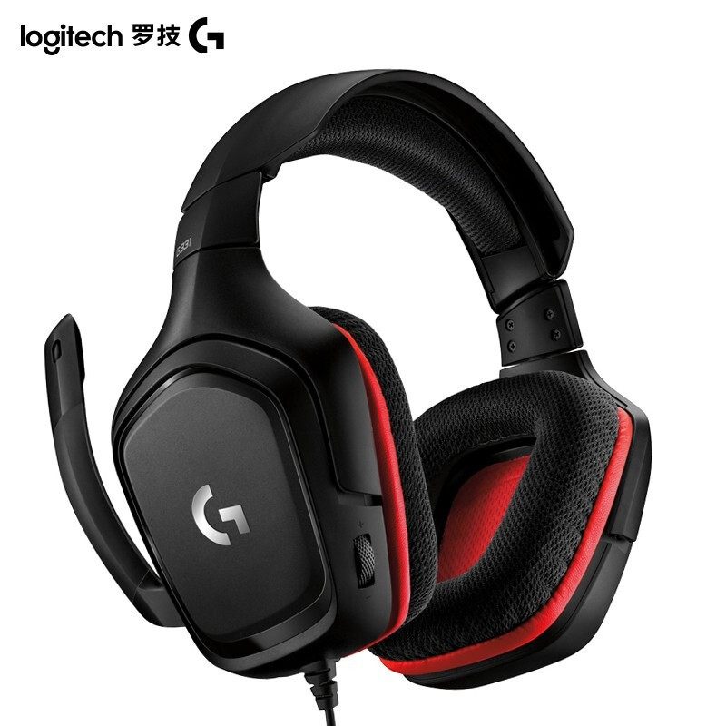 罗技G331环绕声立体声7.1游戏耳机麦克风电脑电竞耳麦话筒学习_虎窝淘