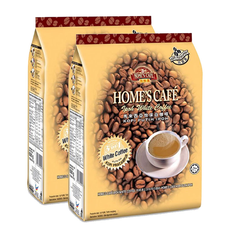 【送1袋】马来西亚故乡浓怡保三合一速溶白咖啡600g*2包(原味）_虎窝淘