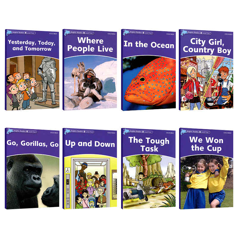 Oxford Dolphin Readers Level 4英文原版牛津海豚分级阅读读物4级别8册四至五年级牛津小学精读练习读本儿童图书_虎窝淘