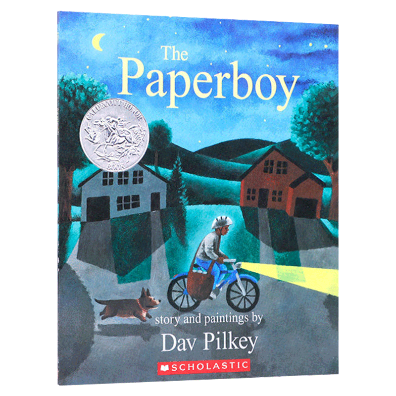 报童英文原版 The Paperboy凯迪克银奖绘本学乐读物内裤超人&神探狗狗同作者系列 Dav Pilkey英文版进口英语书籍儿童图书_虎窝淘