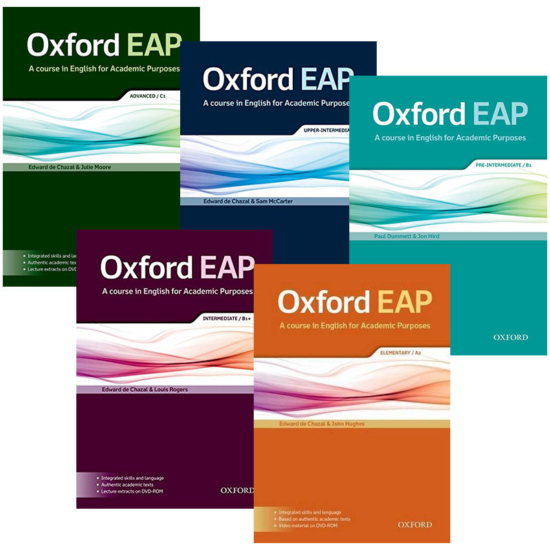 英文原版牛津学术英语系列 5册套装 Oxford EAP Student's Book听说读写技能_虎窝淘
