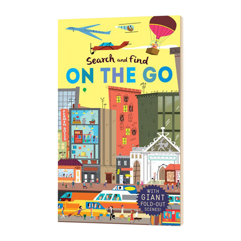 Search and Find On The Go英文原版绘本找找看交通工具精装亲子互动游戏书英文版儿童英语启蒙读物原版书籍_虎窝淘