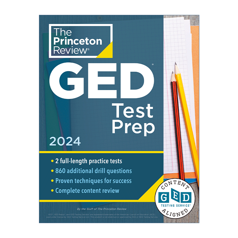 英文原版 Princeton Review GED Test Prep 2024普林斯顿评论GED考试备考指南 2024英文版进口英语原版书籍_虎窝淘