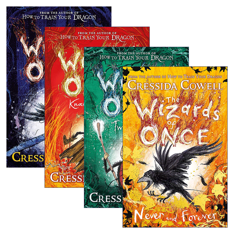 英文原版小说 The Wizards of Once魔境奇谭1-4册儿童文学作者Cressida Cowell英版进口英语原版书籍_虎窝淘