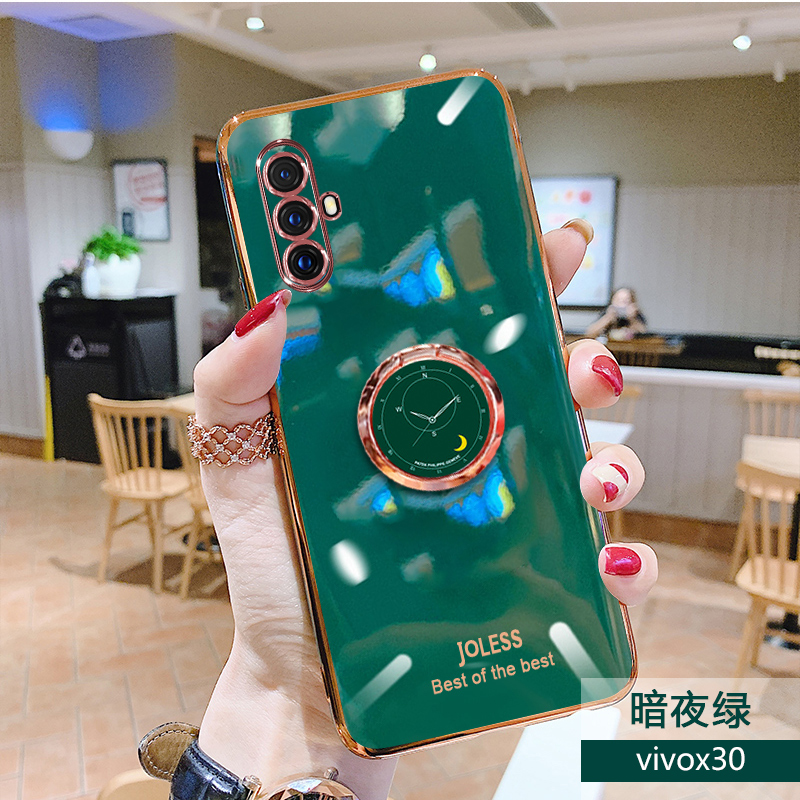 适用vivox30手机壳女款潮牌高档全包镜头x30pro保护套防摔创意时钟表指环支架x30硅胶软壳pro网红ins男新款5G_虎窝淘