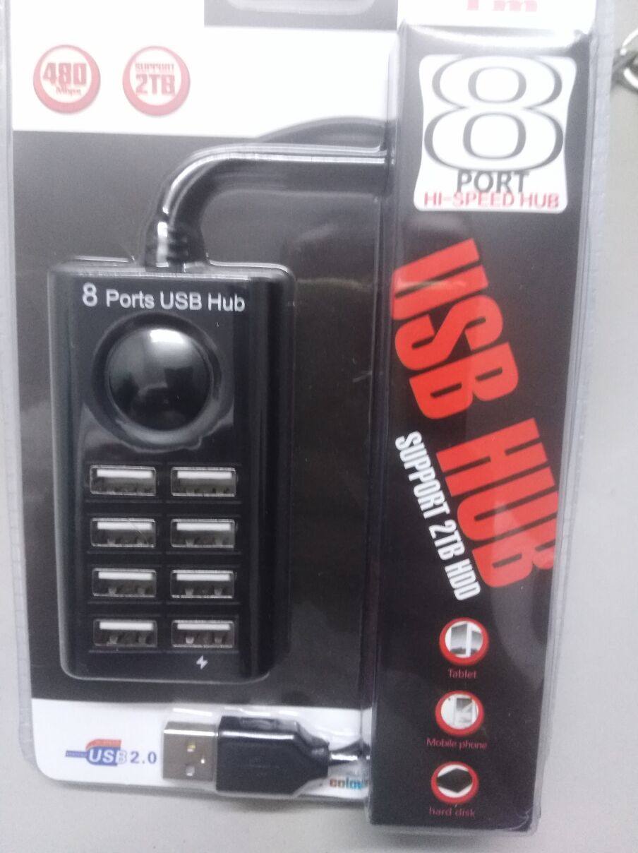 电脑一拖八USB2.0HUB扩展分线器键盘鼠标网卡声卡7口数据1个电源_虎窝淘