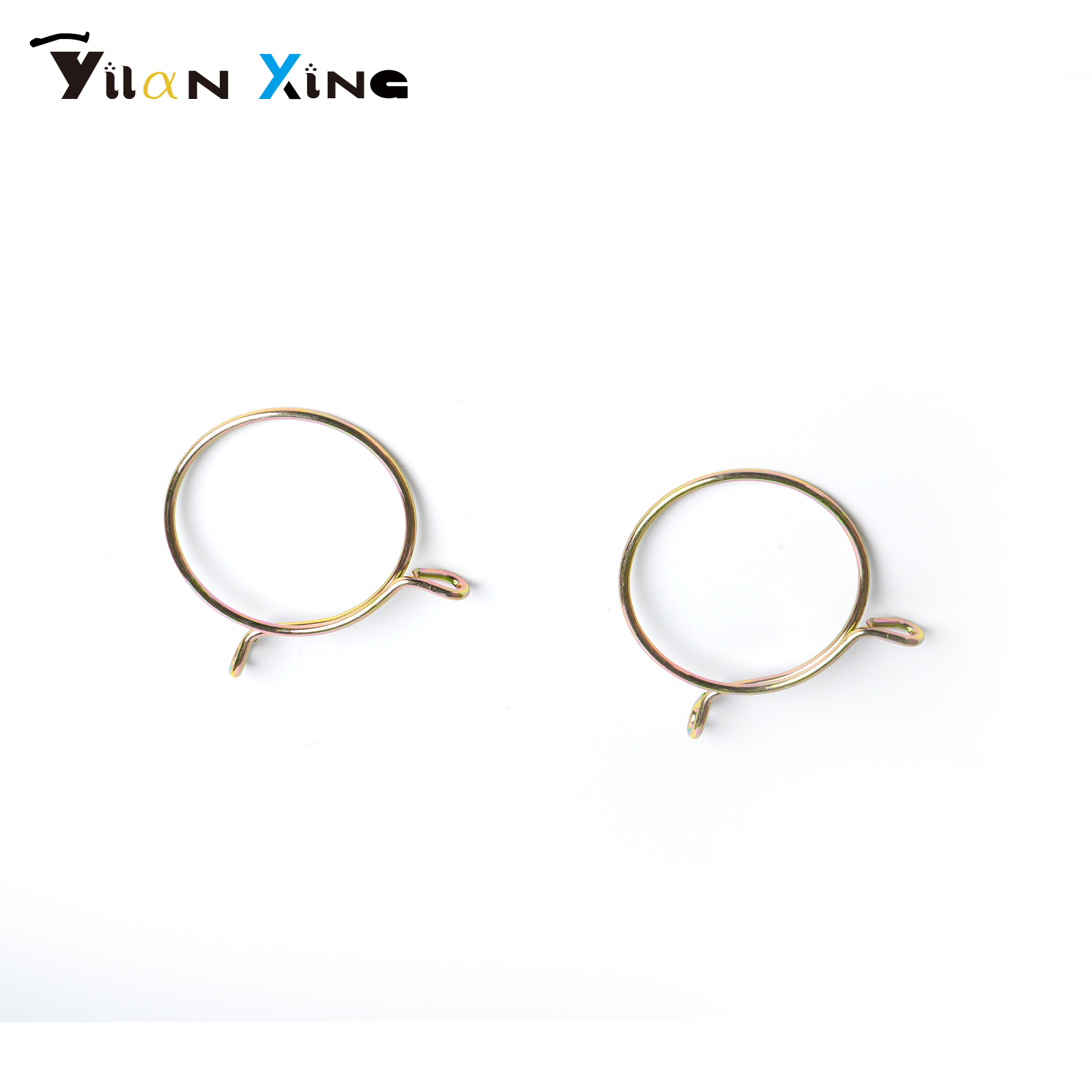 直销汽车弹簧单钢丝卡箍油水管镀彩锌卡簧大尺寸快装卡子卡扣50mm_虎窝淘