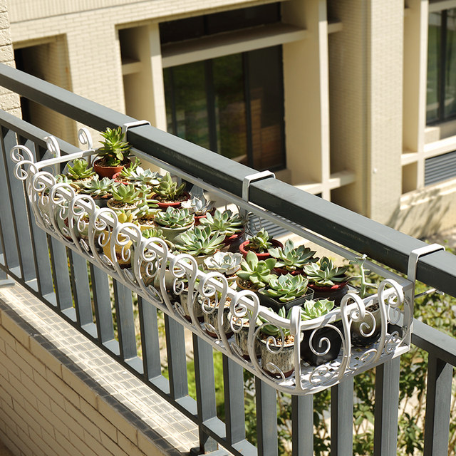 European-style iron railing flower rack balcony guardrail hanging ...