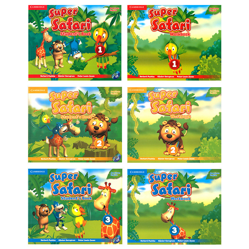 【自营】【进口图书】原版英国剑桥Super Safari 1-3美音版学生3-6岁入门级英文早教书幼儿园启蒙英语教材小班一级别_虎窝淘