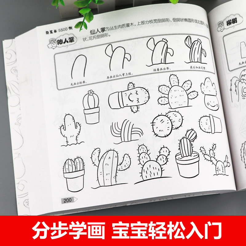 简笔画5500例一本就够儿童简笔画大全3-6-8-12岁幼儿园宝宝学画画书入门教材幼师成人小学生5000例涂色绘画素描自学初学者教程_虎窝淘