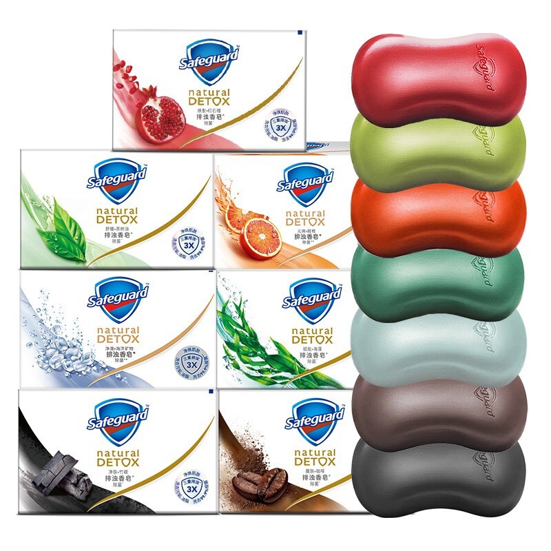 舒肤佳红石榴香皂108g/100g*3块竹炭茶树洗手沐浴皂身体面部排浊_虎窝淘