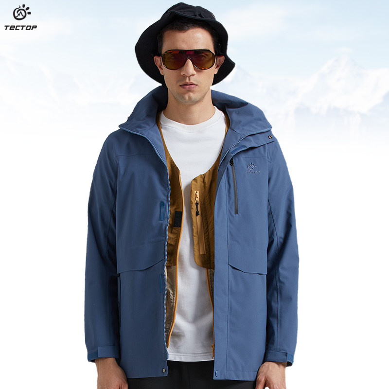 TECTOP探拓户外秋冬单层冲锋衣男女士款防风透气徒步登山大码外套_虎窝淘