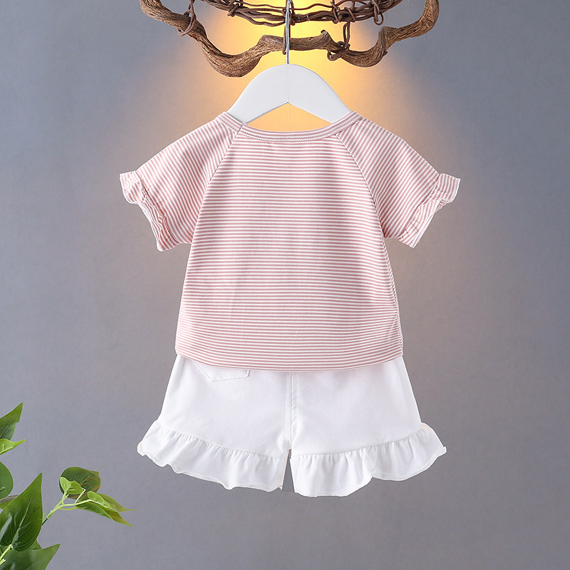 女童套装夏装新款小童韩版洋气衣服1一2-3岁女宝宝儿童夏季两件套_虎窝淘