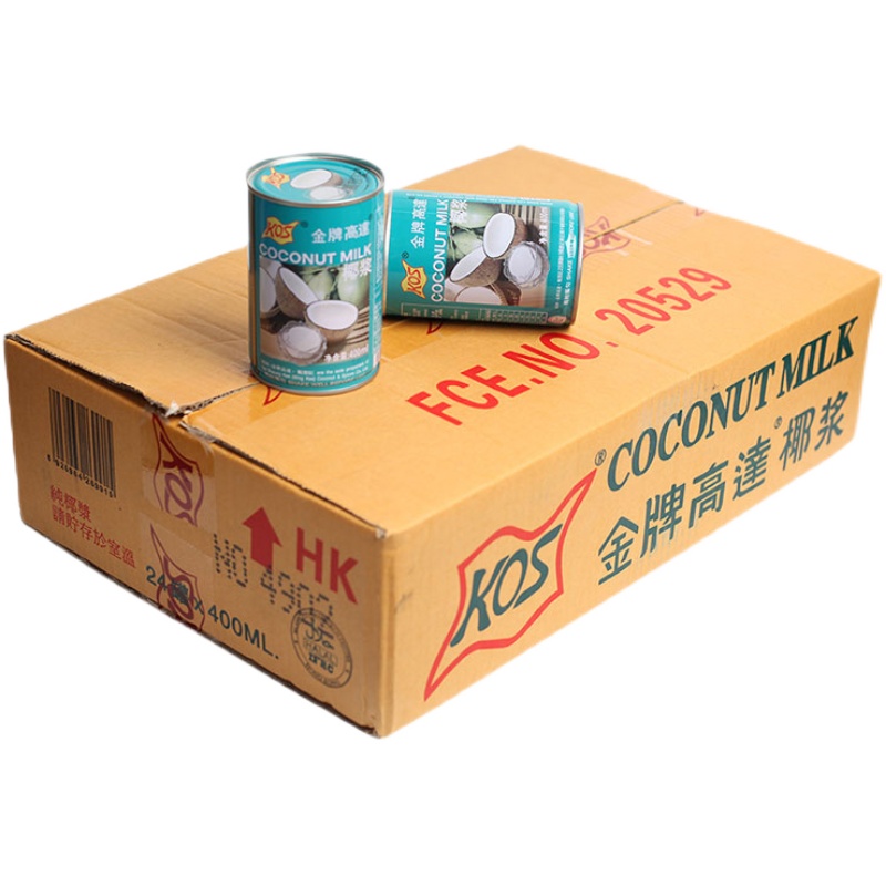金牌高达椰浆400ml24罐整箱商用浓缩椰汁酥皮西米露奶茶店专用_虎窝淘