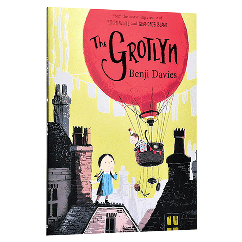 看不见的怪物英文原版 The Grotlyn神秘的格洛克林儿童故事绘本韵文故事 Benji Davies班杰戴维斯获奖作家大开本进口英语书籍_虎窝淘