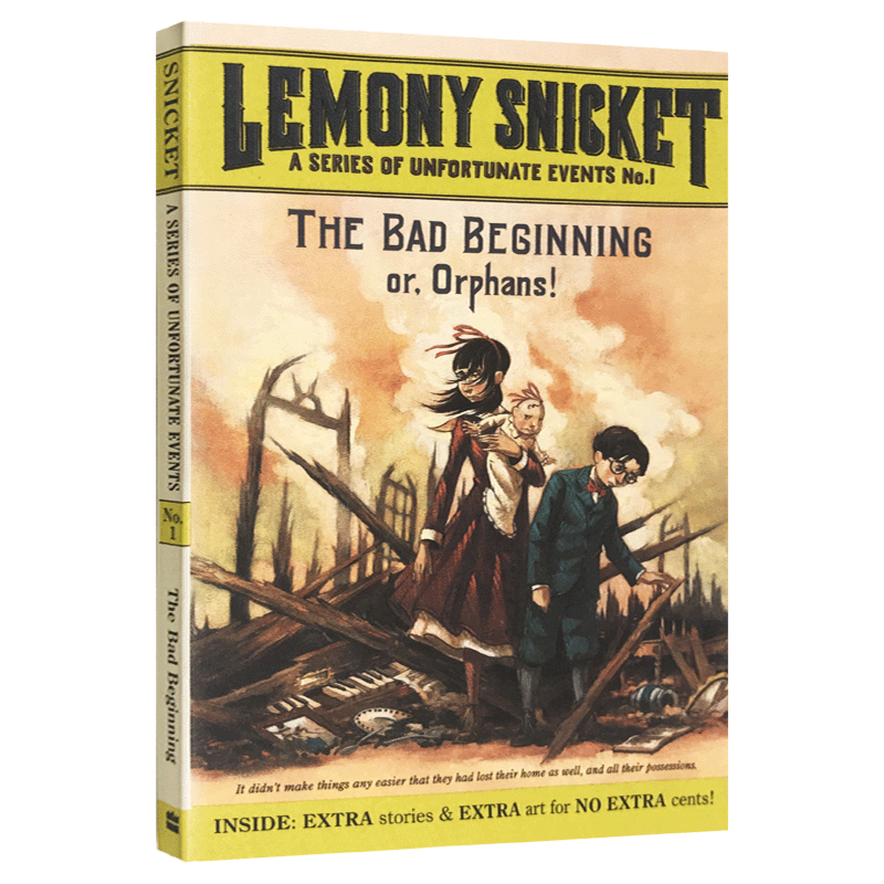 The Bad Beginning悲惨的开始英文原版波特莱尔大冒险系列电影雷蒙斯尼奇的不幸历险原著小说全英文版进口英语儿童文学书籍_虎窝淘