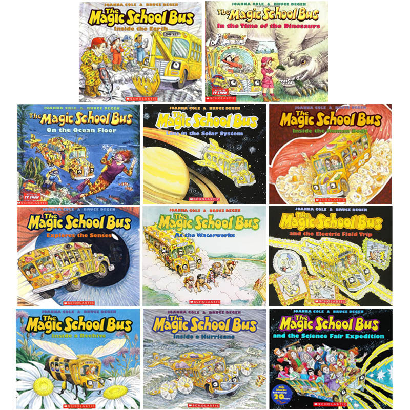 神奇校车系列11册 彩绘版 英文原版绘本 The Magic School Bus 第一辑 章节读物 儿童科普图画书 的魔法校巴正版全套桥梁 ...