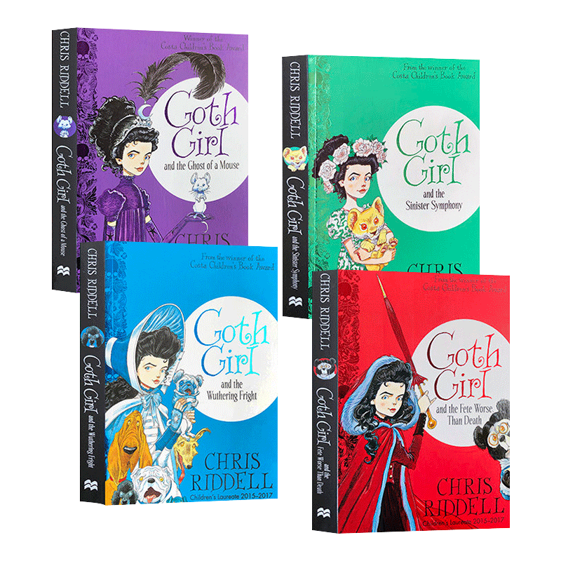 英文原版 Goth Girl哥特女孩 4册桥梁章节书儿童课外读物 Ghost of a Mouse/Fete Worse Than Death ...