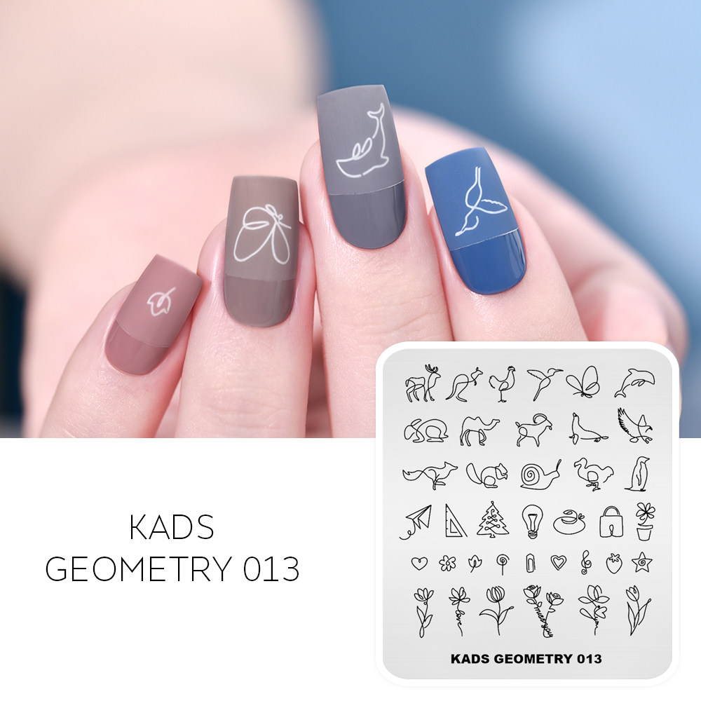 KADS GEOMETRY 01-23美甲三维视觉几何叠印设计点圆线条弯曲变换_虎窝淘